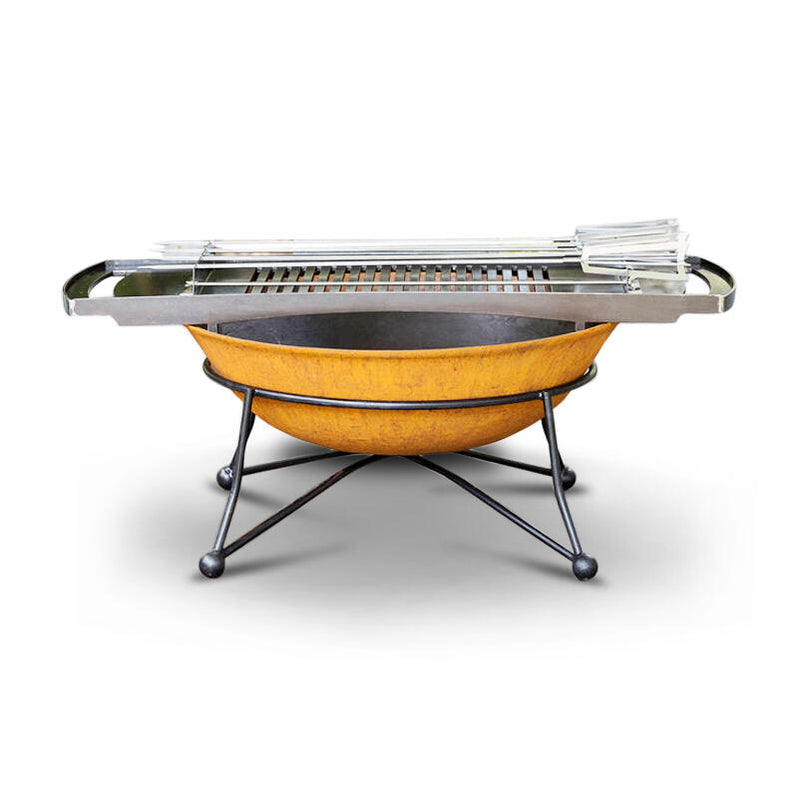 Art Deco 90 Cast Iron Fire Pit + FREE Ember Screen — Fire Pits Direct