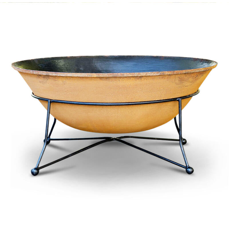 Art Deco 90 Cast Iron Fire Pit + FREE Ember Screen — Fire Pits Direct